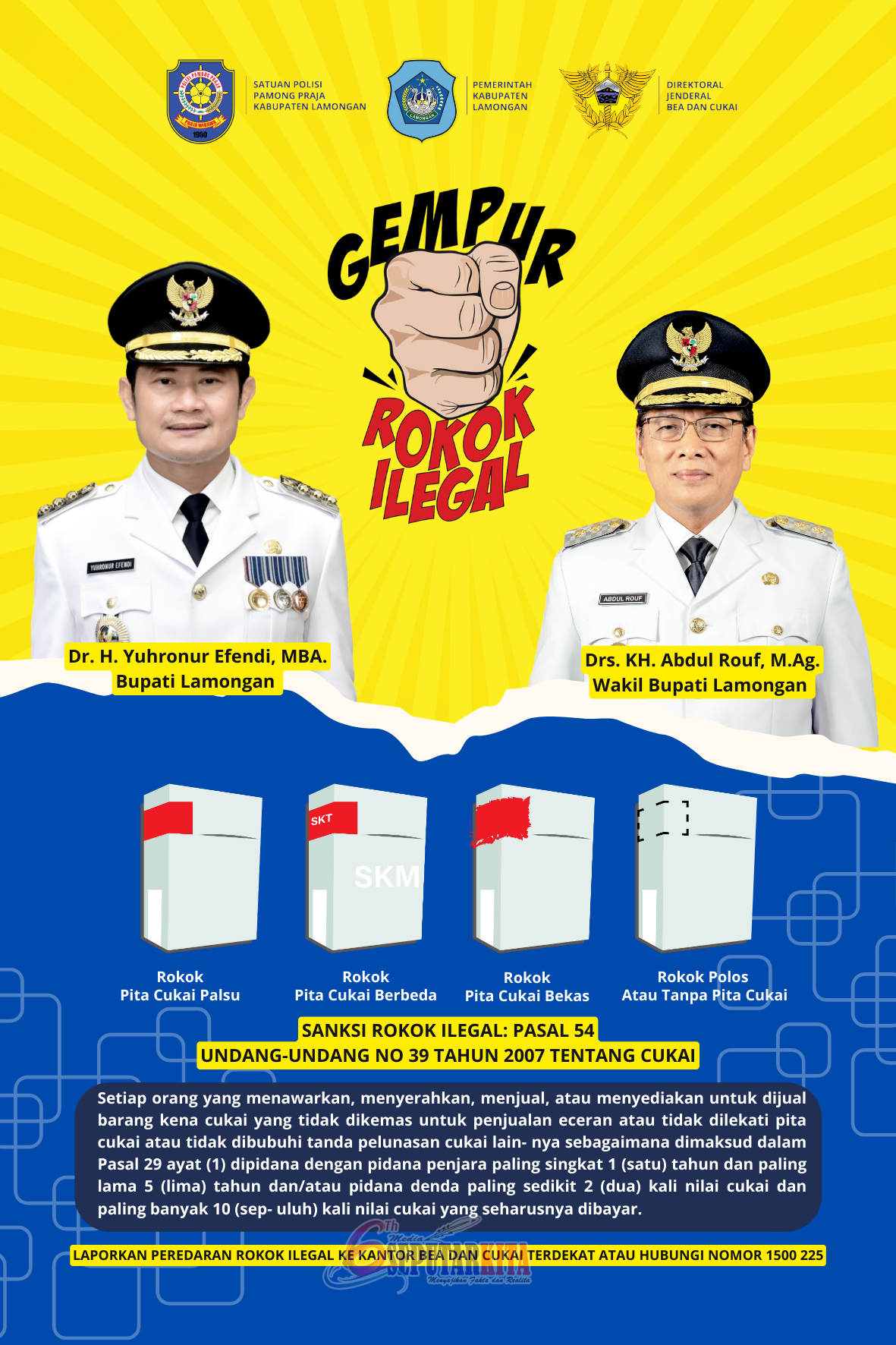 Gempur Rokok Ilegal, Satpol PP Kabupaten Lamongan - Media Seputar Kita