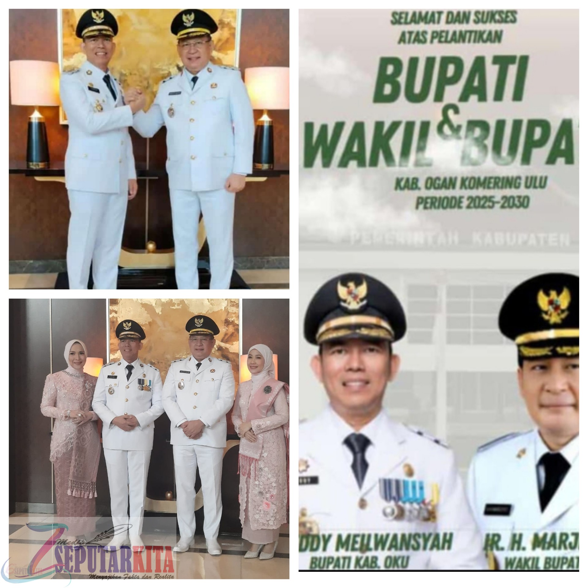 Bupati dan Wakil Bupati OKU H. Teddy Meilwansyah dan H. Marjito Bachri Resmi Dilantik